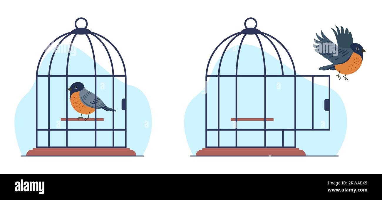 Out of cage Stock Vector Images - Alamy
