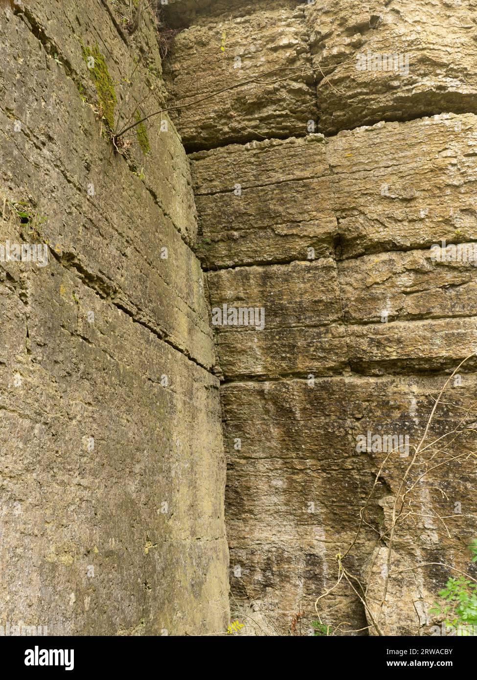 An old and abandoned quarry on View Edge above Craven Arms, Shropshire ...