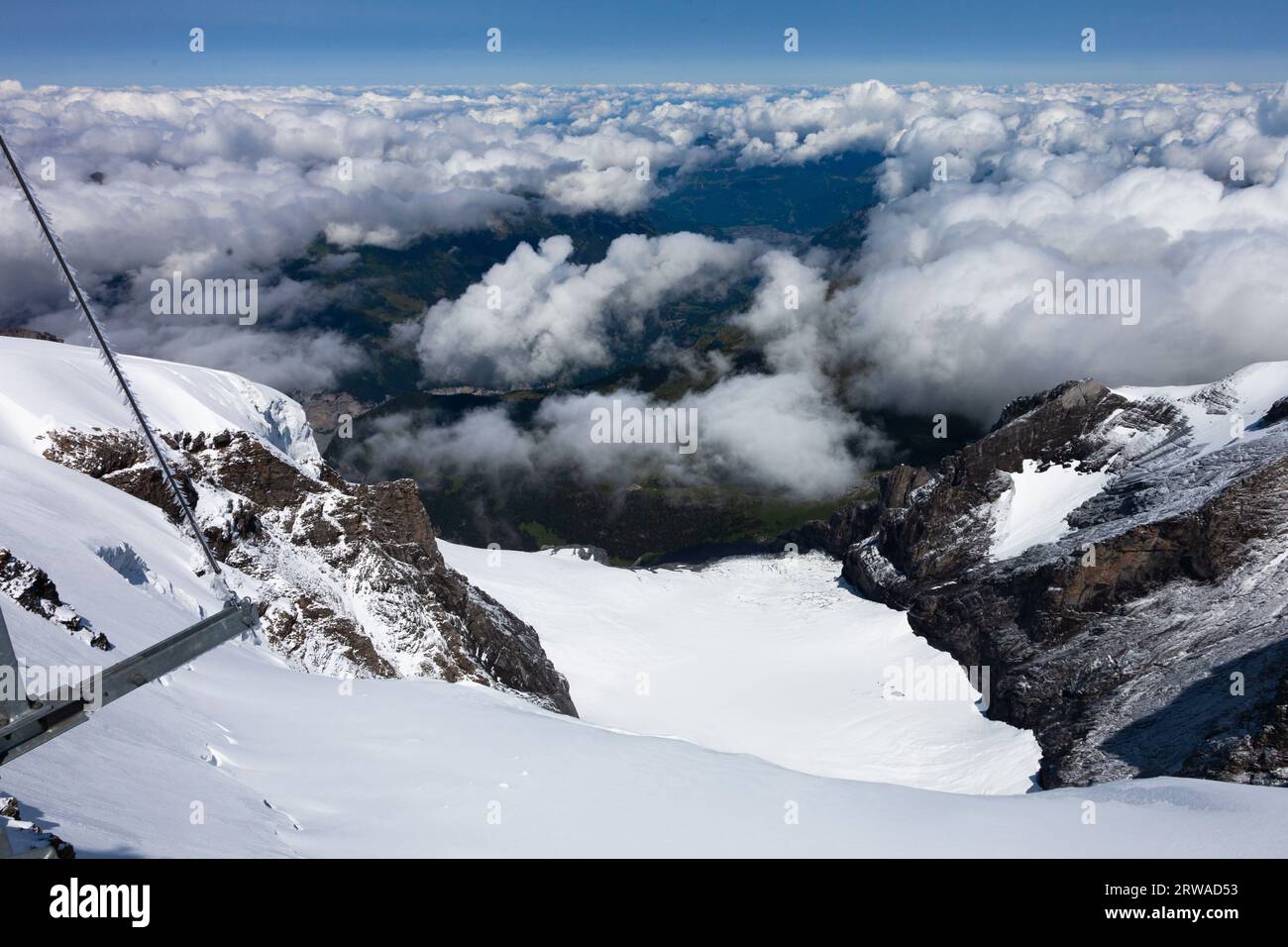 Taking the train ride up to Jungfraujoch, the top of Europe Stock Photo ...