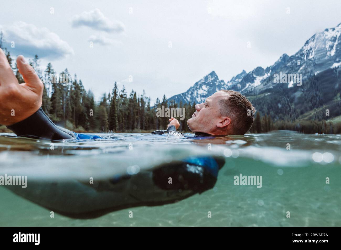 Floats on back hi-res stock photography and images - Alamy
