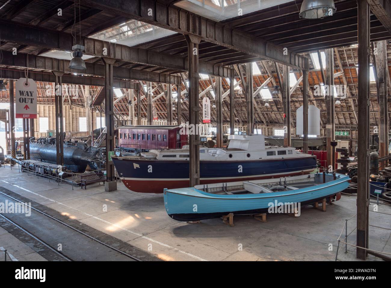 General view inside the Big Space, Historic Dockyard Chatham, Kent, UK ...