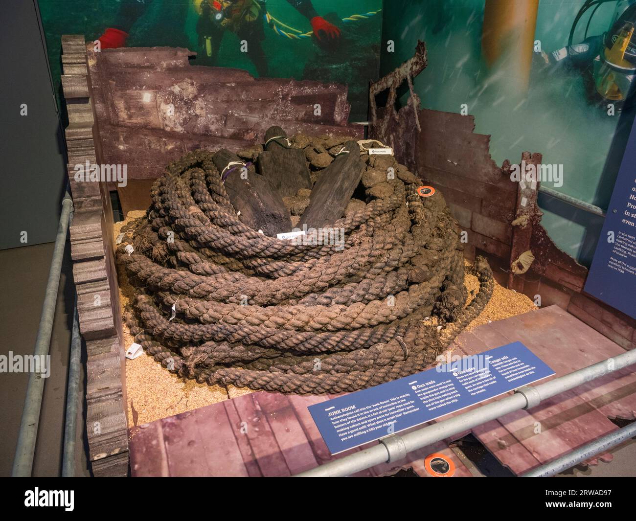 Recreation of the 'Junk room', as discovered on the wreck of HMS ...