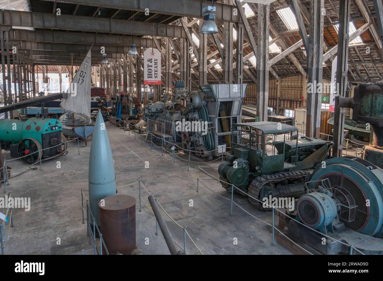 General view inside the Big Space, Historic Dockyard Chatham, Kent, UK ...