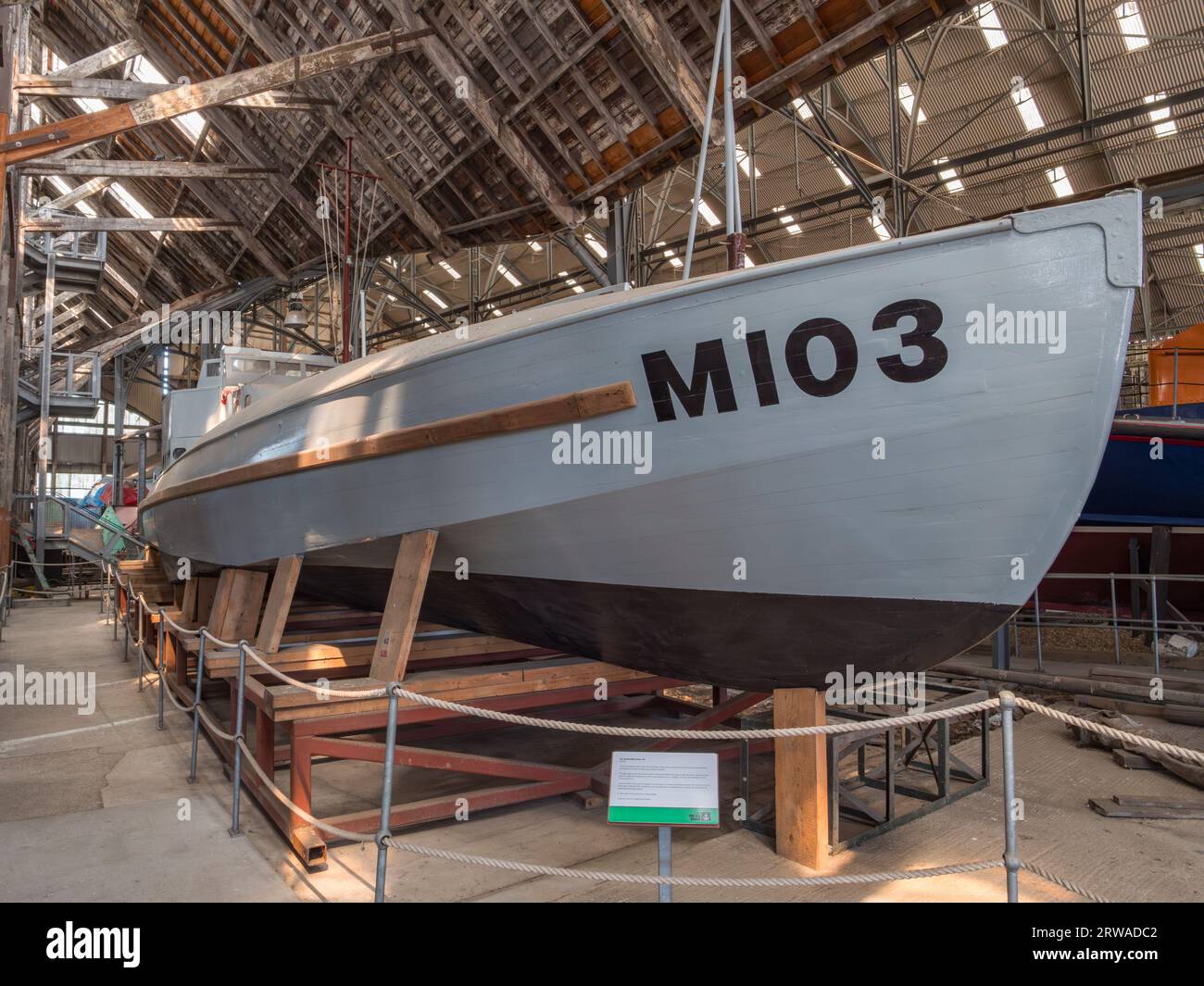 Coastal motor boat 103 (M103) used by the Royal Navy in 1920 in the Big ...