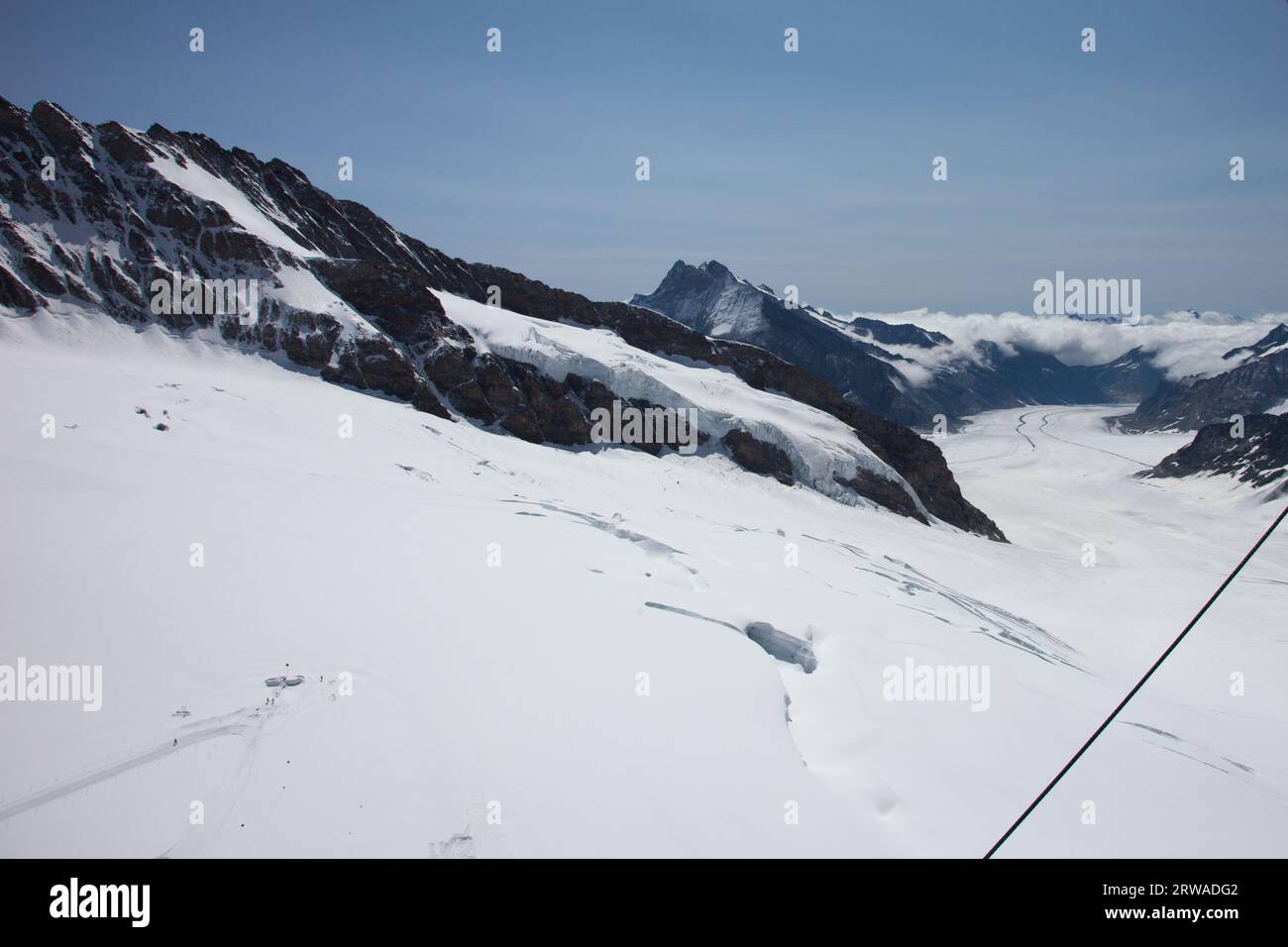 Taking the train ride up to Jungfraujoch, the top of Europe Stock Photo ...