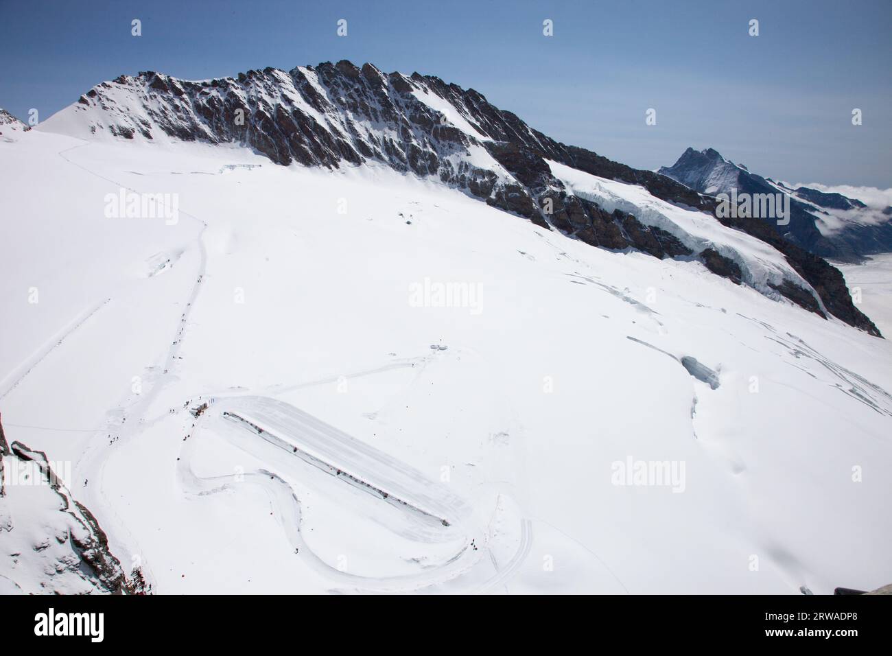 Taking the train ride up to Jungfraujoch, the top of Europe Stock Photo ...