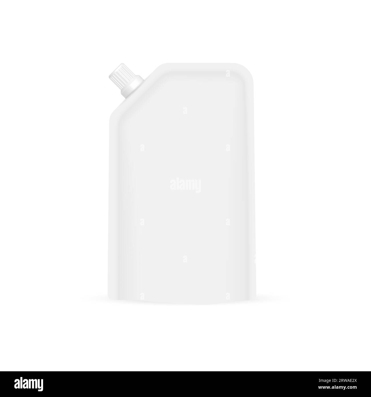 Soft packaging for liquid hygiene products isolated on a white ...