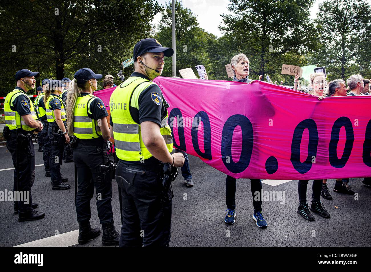 The Hague, Netherlands. 18 September, 2023. THE HAGUE - A protest by ...