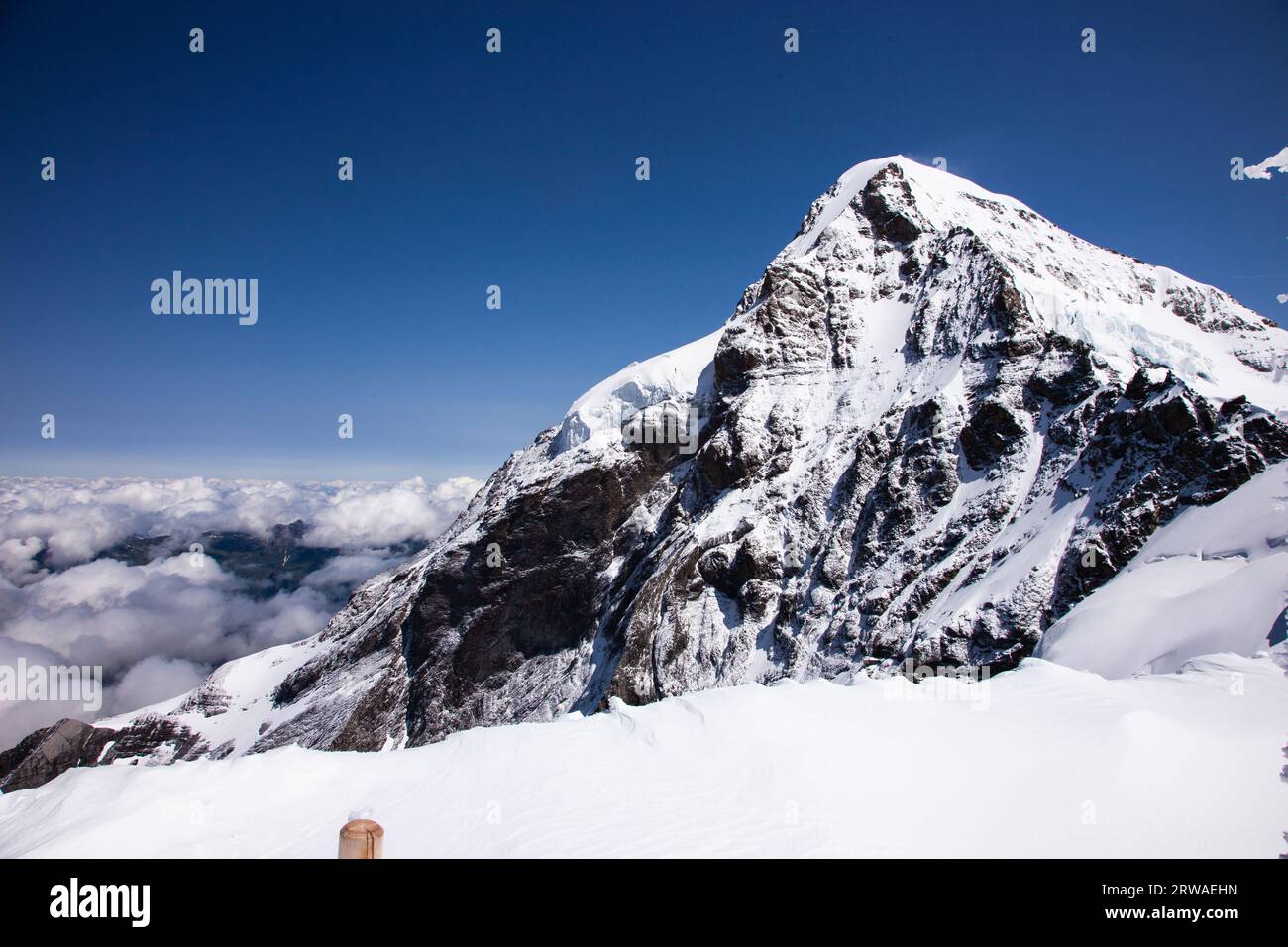 Taking the train ride up to Jungfraujoch, the top of Europe Stock Photo ...
