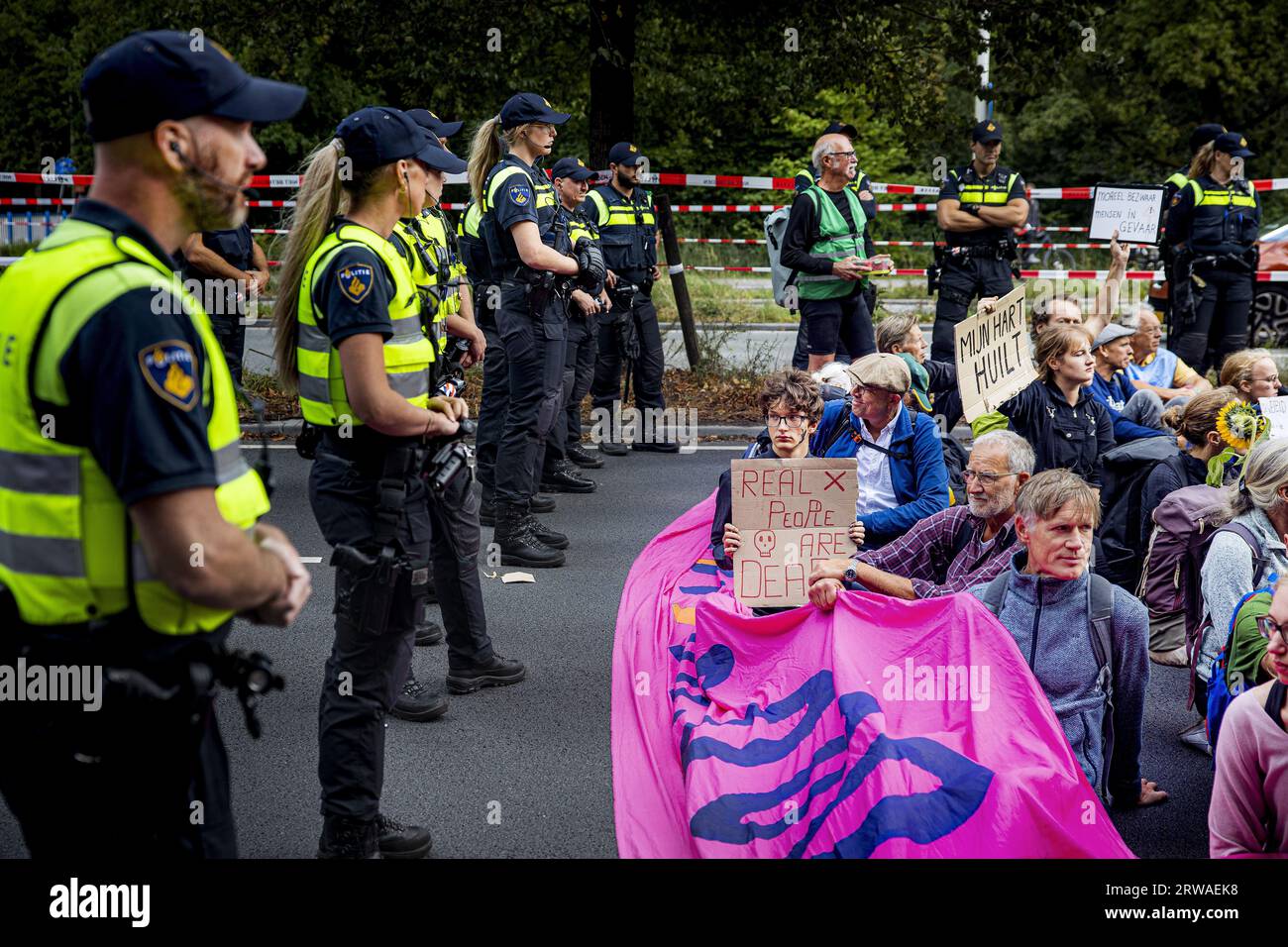 The Hague, Netherlands. 18 September, 2023. THE HAGUE - A protest by ...