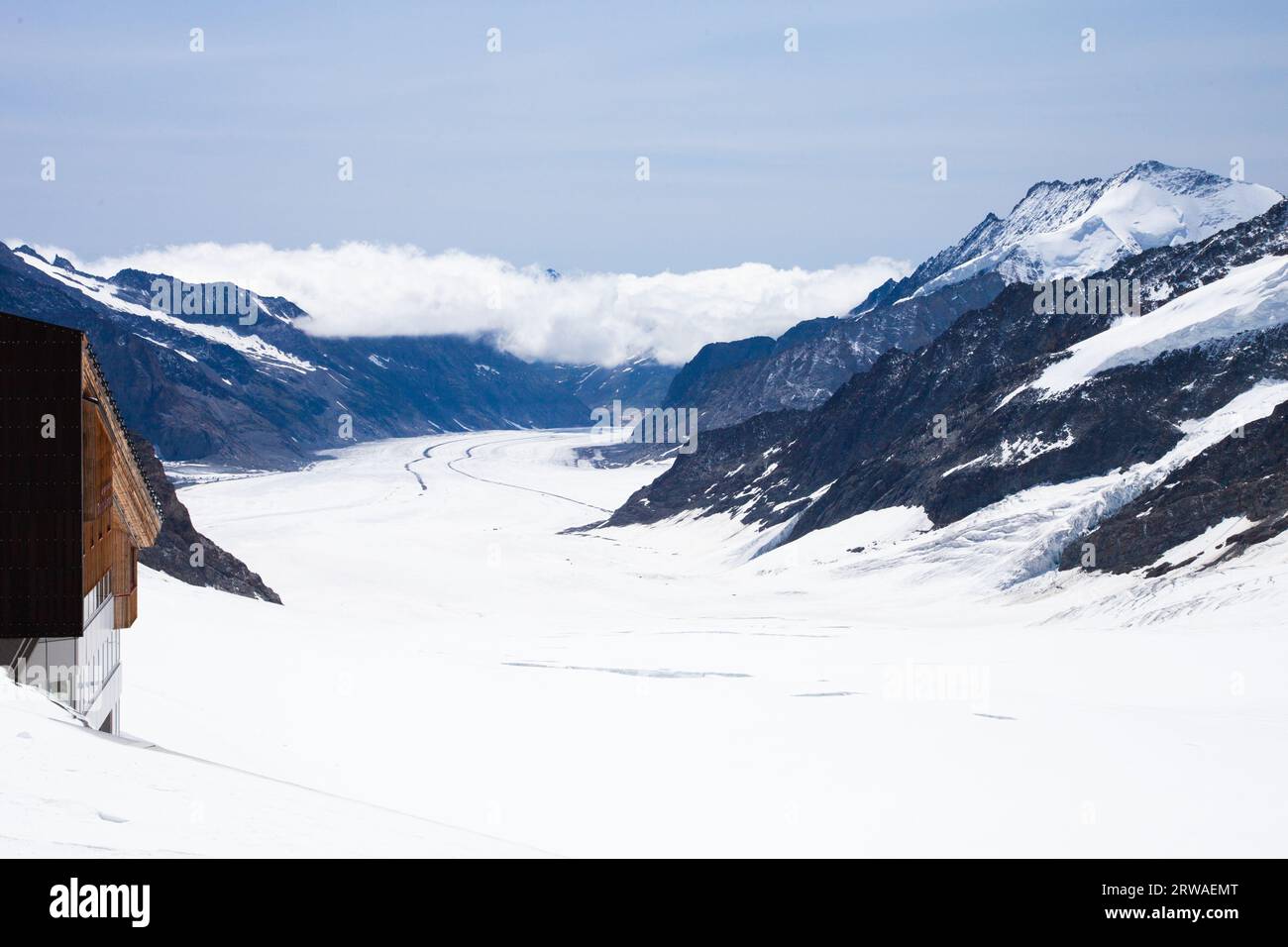 Taking the train ride up to Jungfraujoch, the top of Europe Stock Photo ...