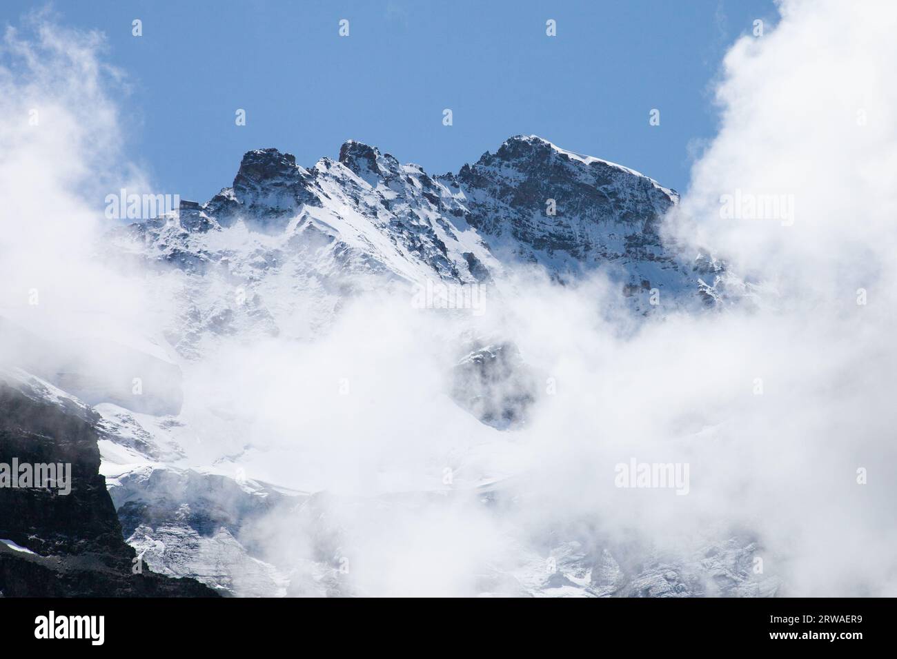 Taking the train ride up to Jungfraujoch, the top of Europe Stock Photo ...