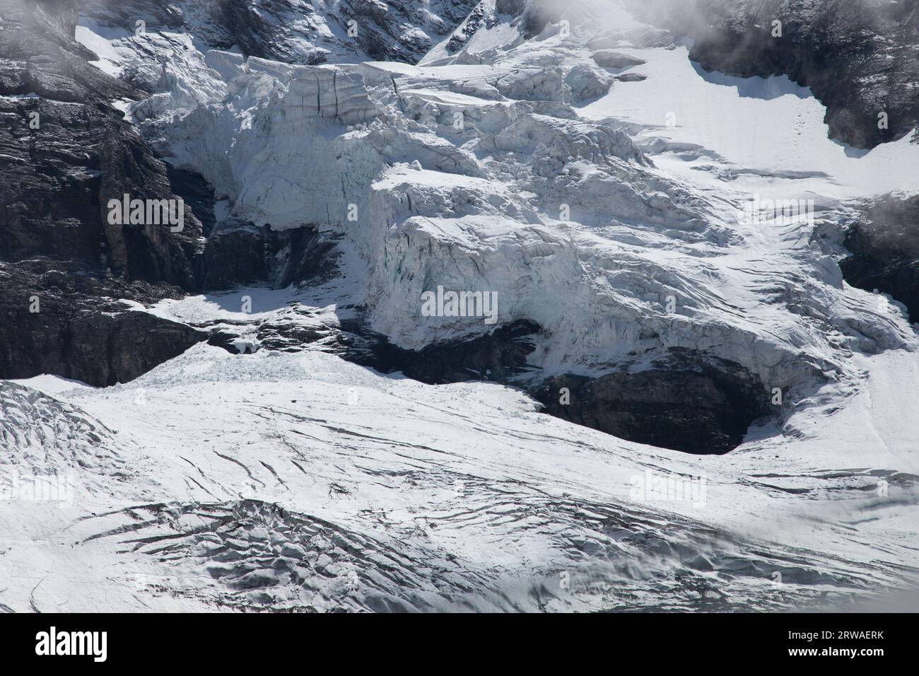 Taking the train ride up to Jungfraujoch, the top of Europe Stock Photo ...