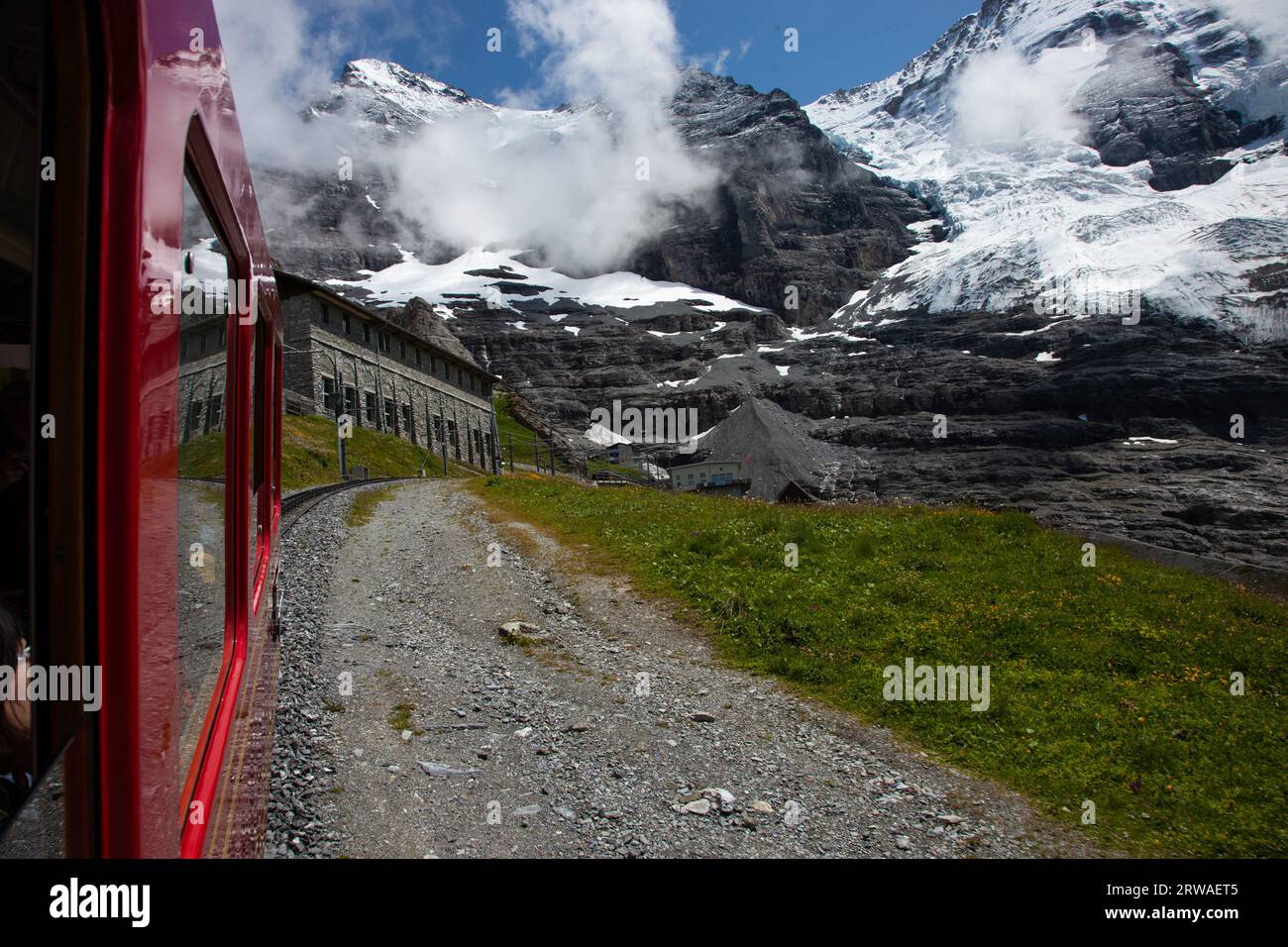 Taking the train ride up to Jungfraujoch, the top of Europe.Train ...