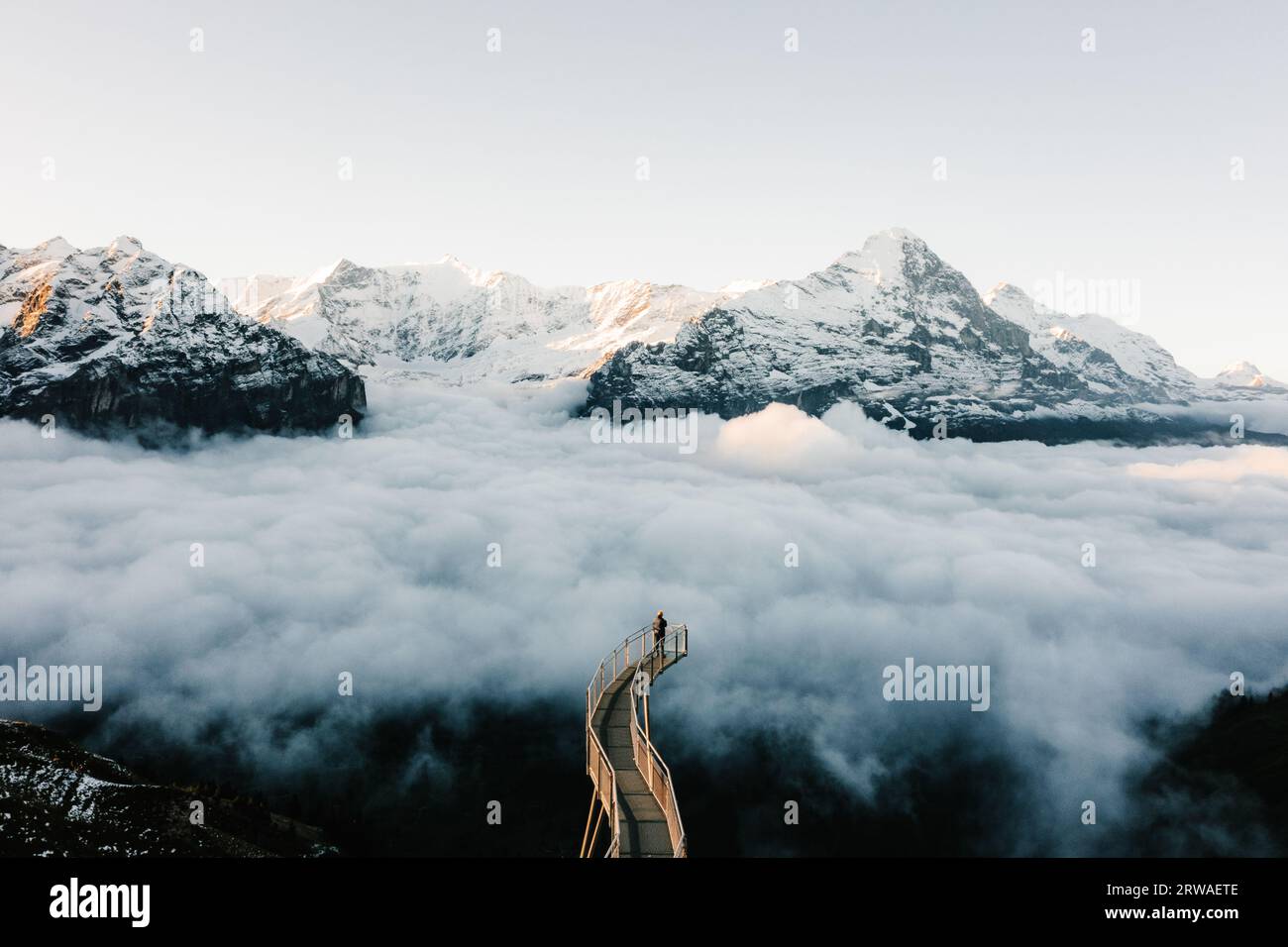 Grindelwald First Cliff walk. Switzerland Stock Photo - Alamy