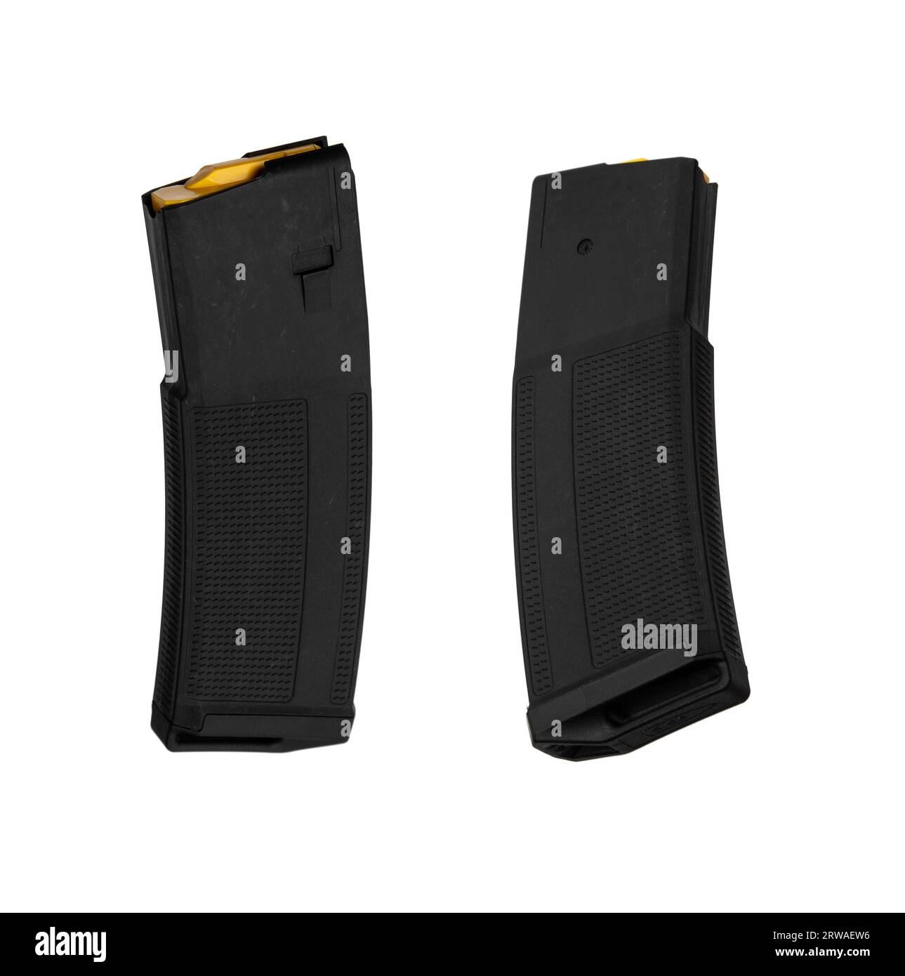 Clip for a rifle or carbine. Ammunition for weapons. Isolate on a white ...