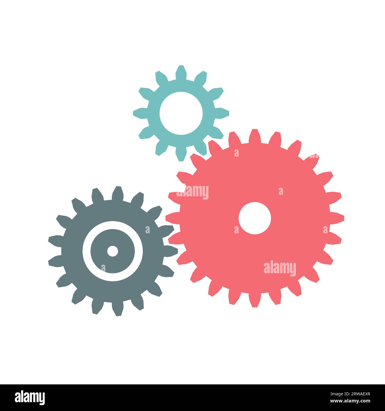 Three cogs Stock Vector Images - Alamy