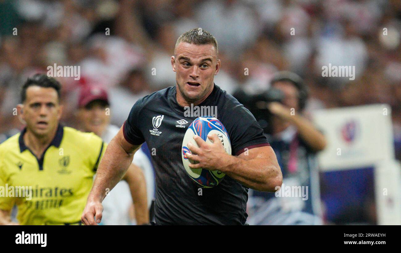 England's Ben Earl in action during the Rugby World Cup Pool D match ...