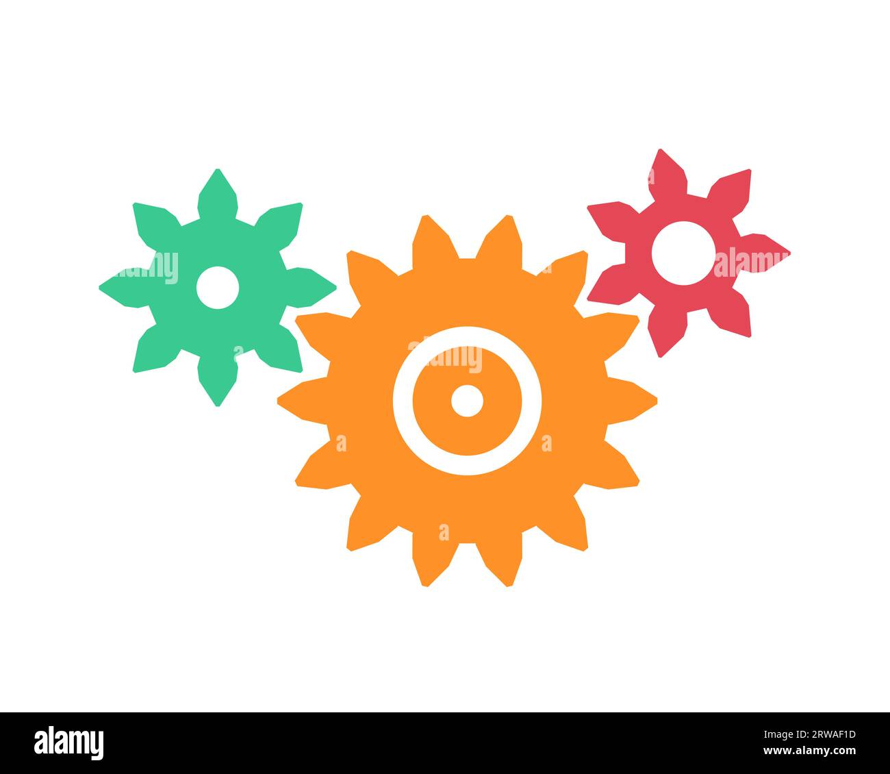 Cogwheel vector illustration. Three cog wheel gears - mechanical ...