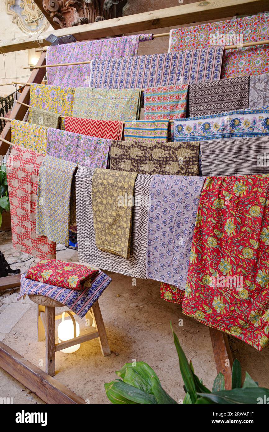 Palma de Mallorca, Spain - 9 May, 2023: Arts and textiles on display at ...