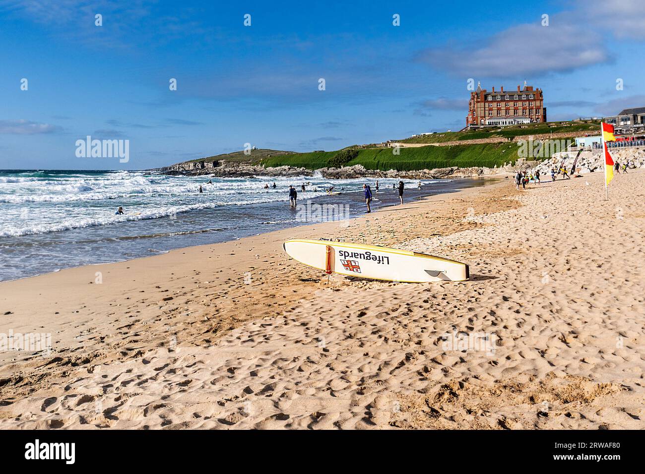The iconic Fistral Beach in Newquay in Cornwall in the UK Stock Photo ...