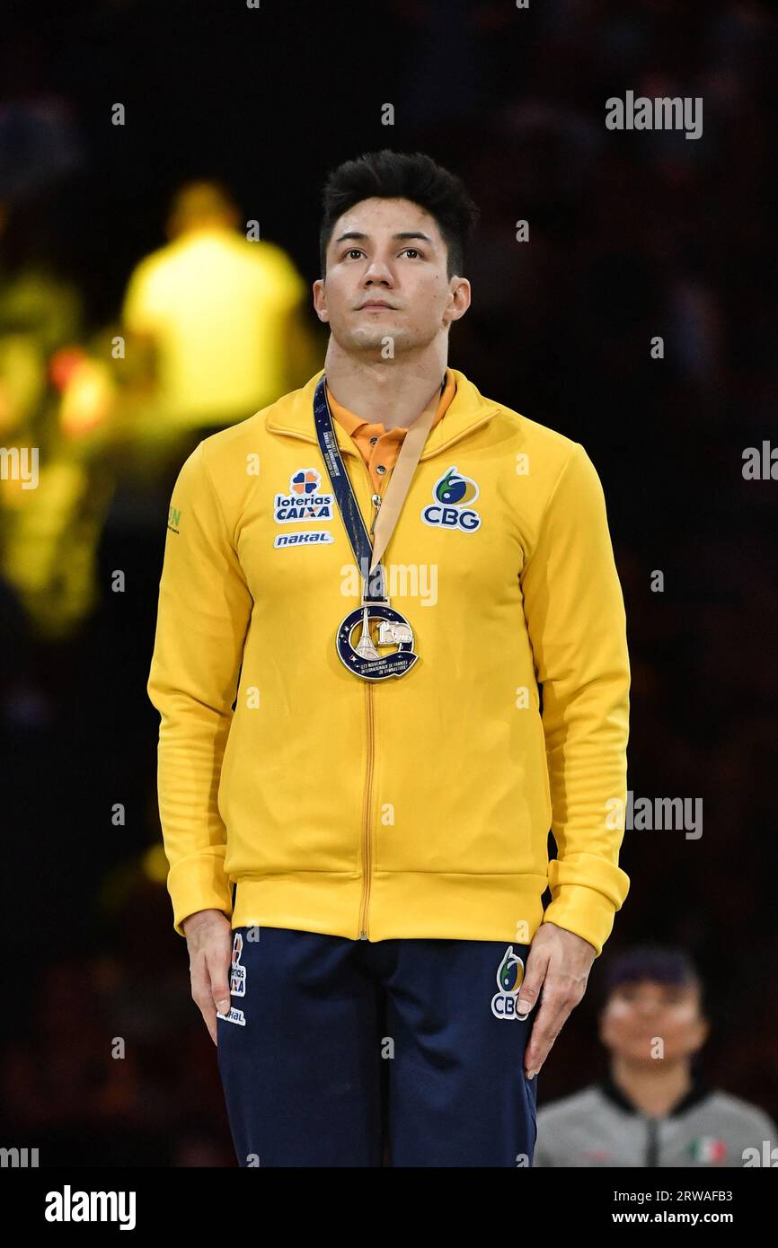 Paris, France. 17th Sep, 2023. Silver medalist Brazil's Arthur Mariano ...
