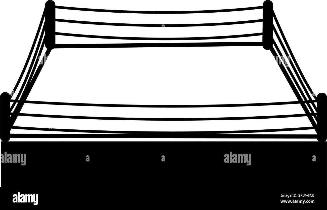 wrestling ring black icon. arena for boxing and martial arts matches ...