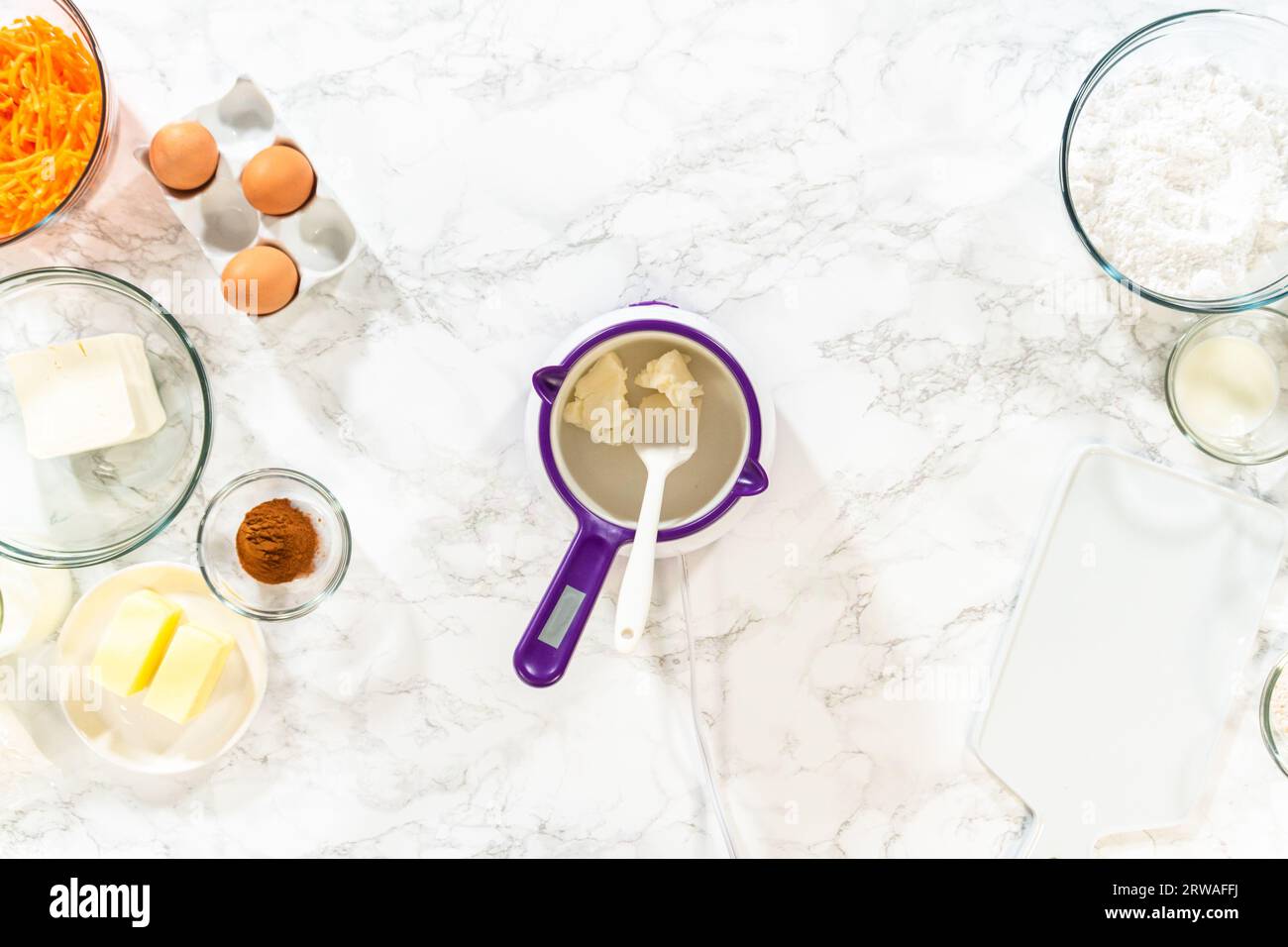 Melting Magic: Greasing Bundt Cake Pan for Baking Stock Photo - Alamy