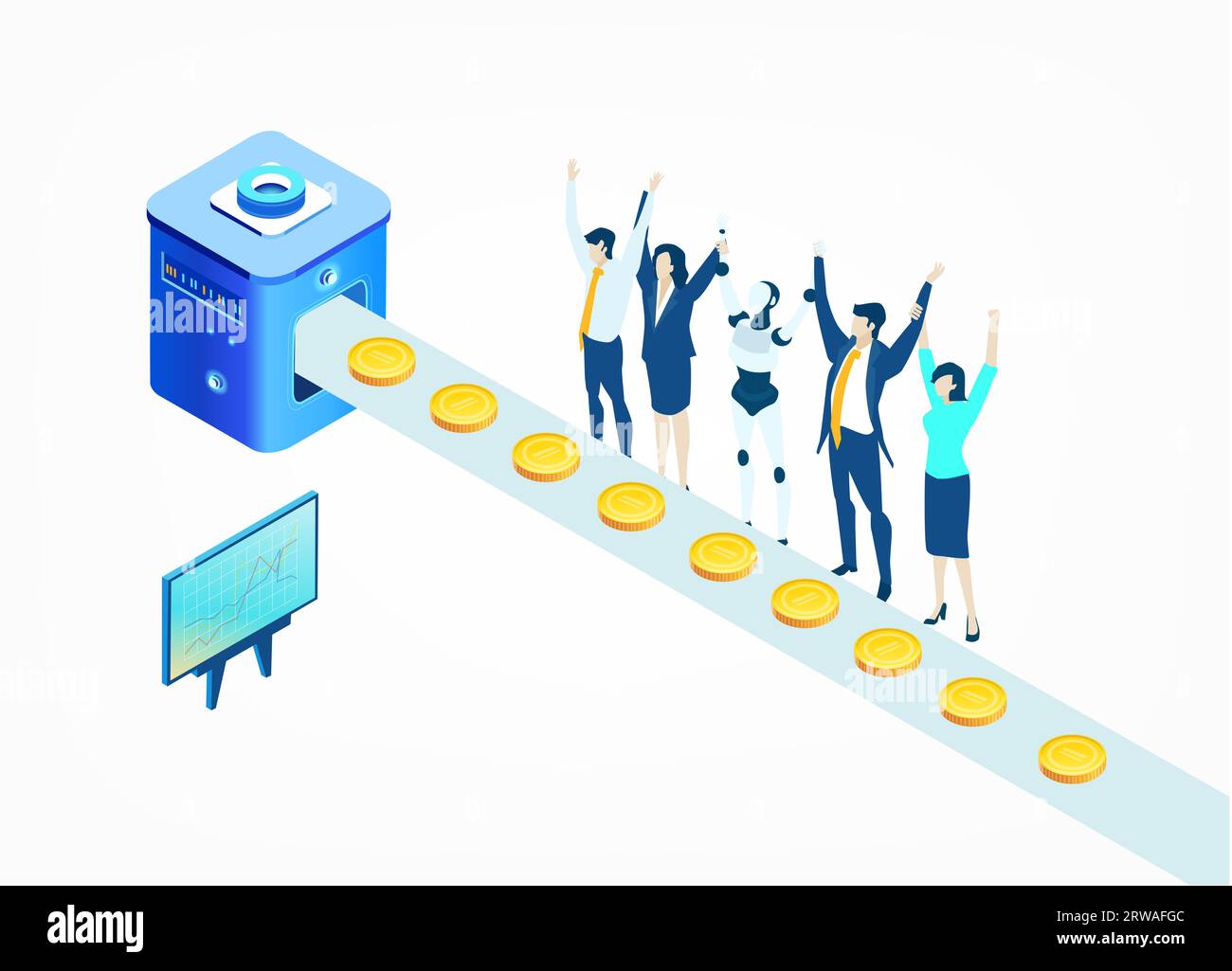 People vector isometric hi-res stock photography and images - Alamy
