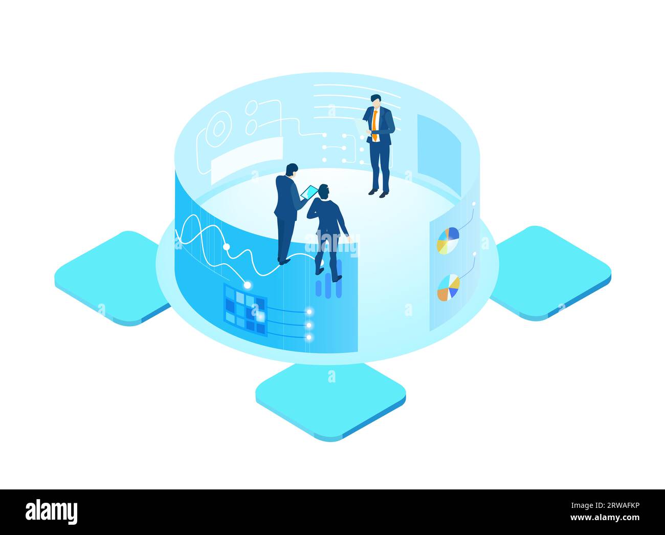 Business people working together, collaborating on project, sharing ...