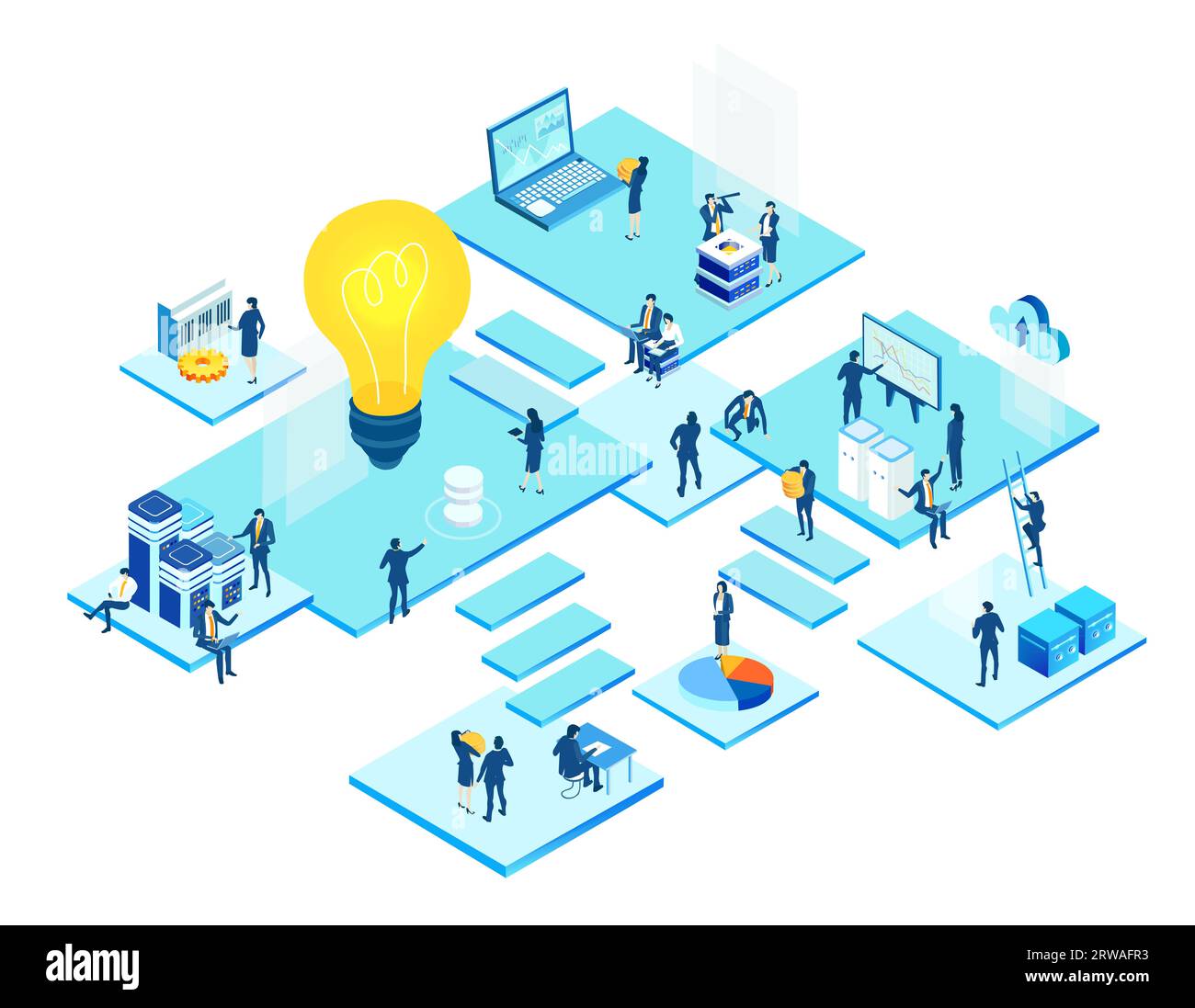 Business people working together, collaborating on project, sharing ...