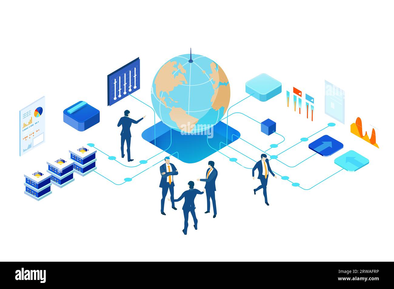 Business people working together, collaborating on project, sharing ...