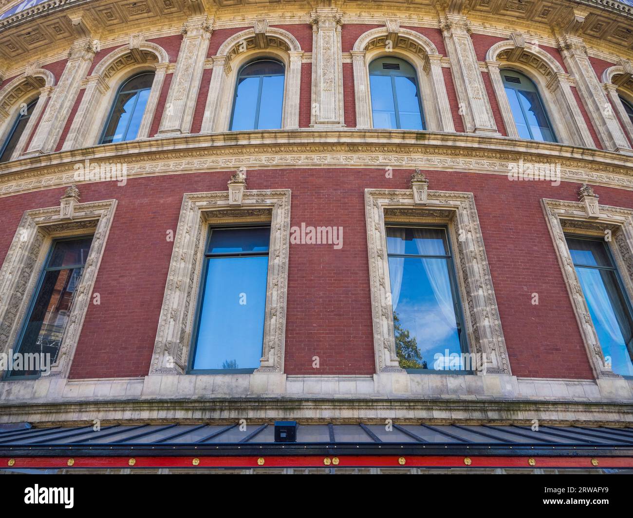 Windows, Royal Albert Hall, Kensington, London, England, UK, GB Stock ...