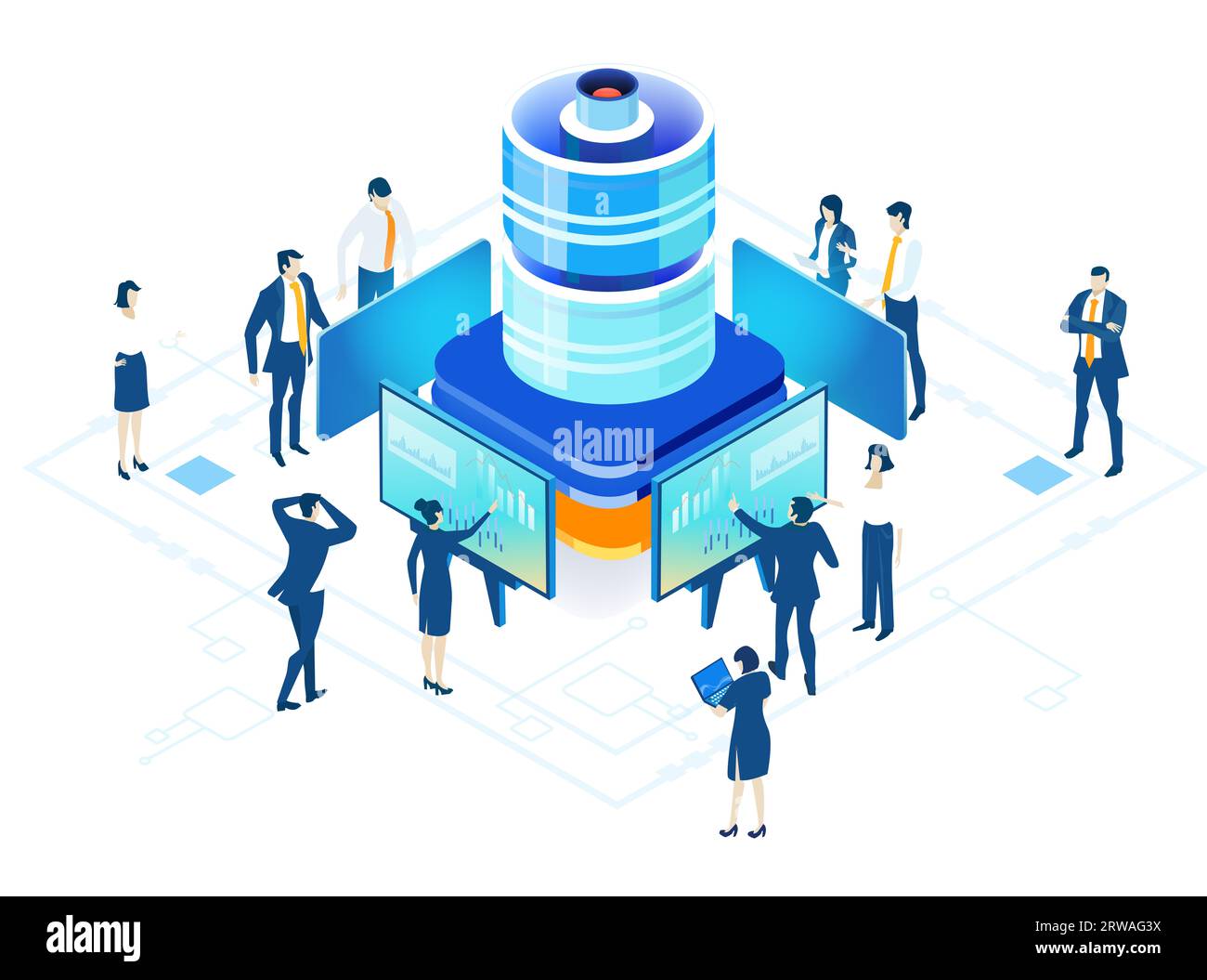 Business people working together, collaborating on project, sharing ...