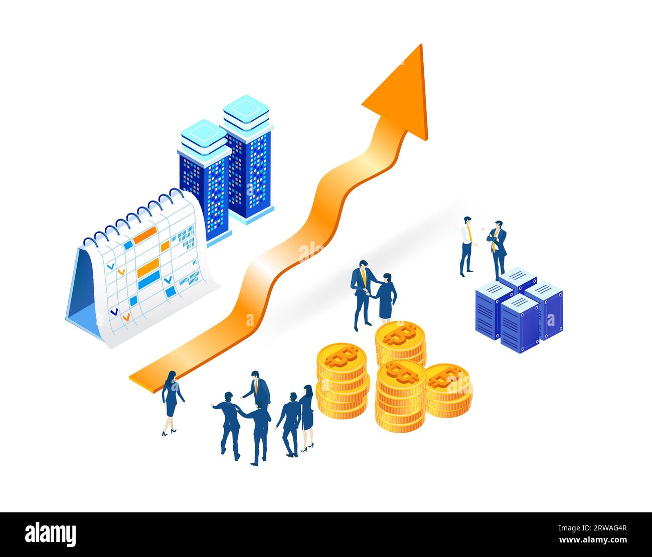 Business people mining crypto currency. Cryptocurrency concept miners ...