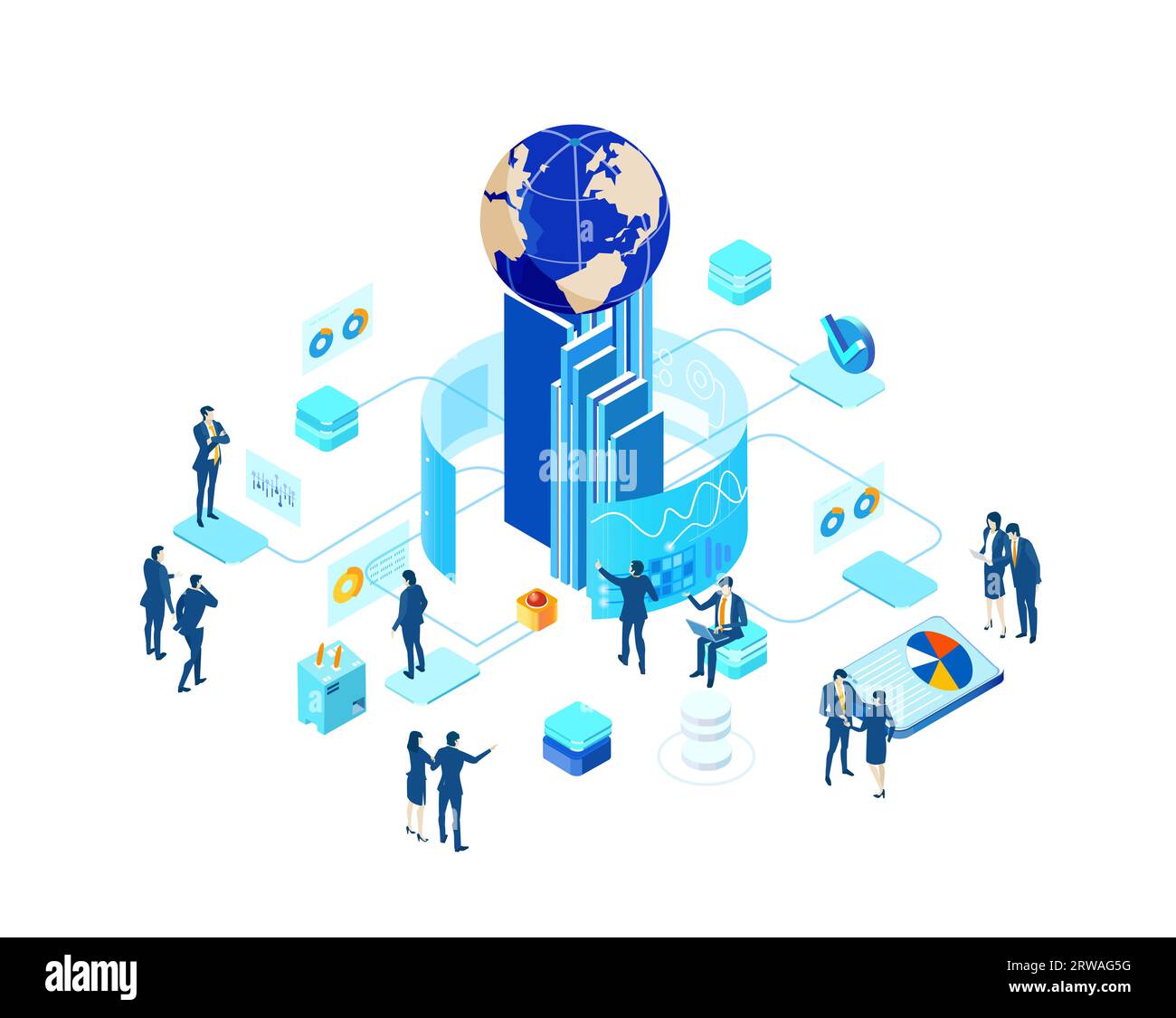 Business people working together, collaborating on project, sharing ...