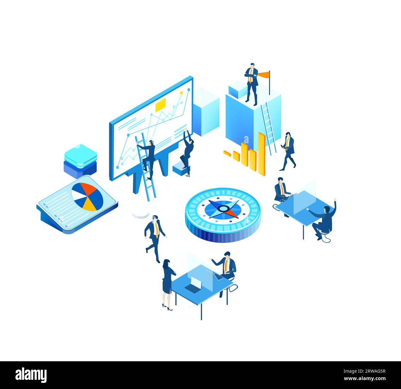 Business people working together, collaborating on project, sharing ...