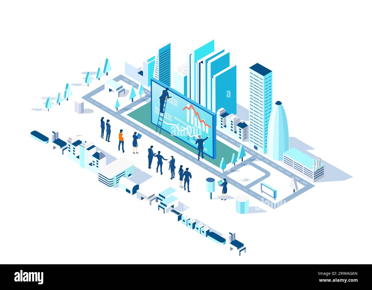 Property market. Business people, architects, investors are talking ...