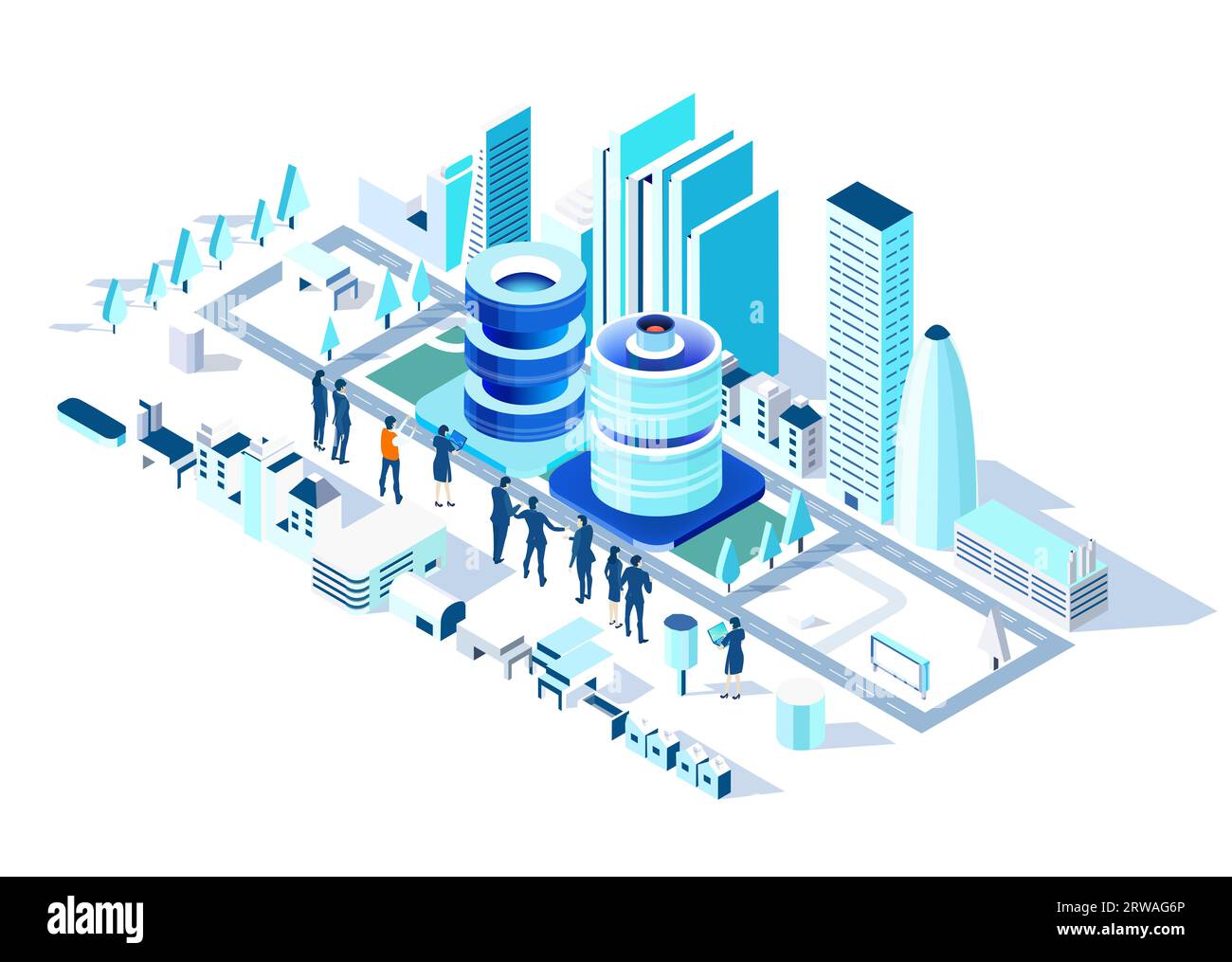 Property market. Business people, architects, investors are talking ...