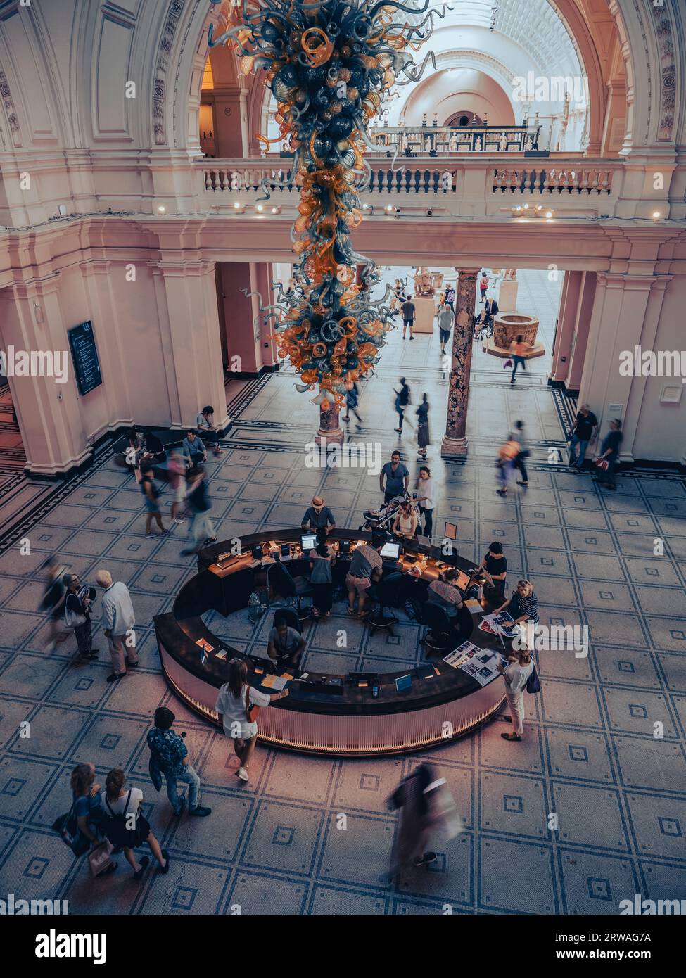 Information Desk at the Entrance of V&A Museum, V&A Museum, Kensington ...