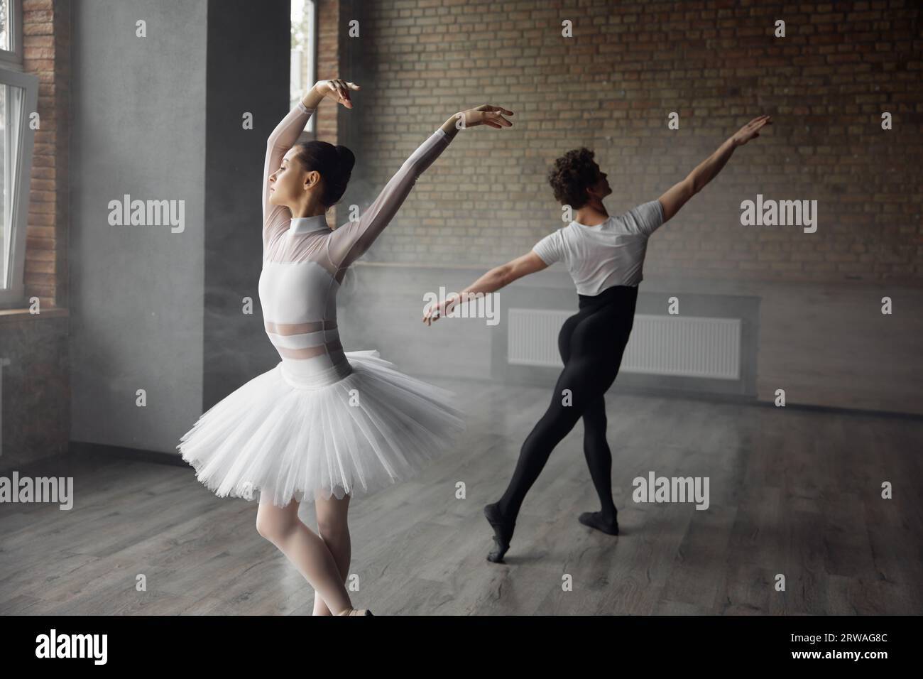 Young couple practicing dance hi-res stock photography and images - Alamy