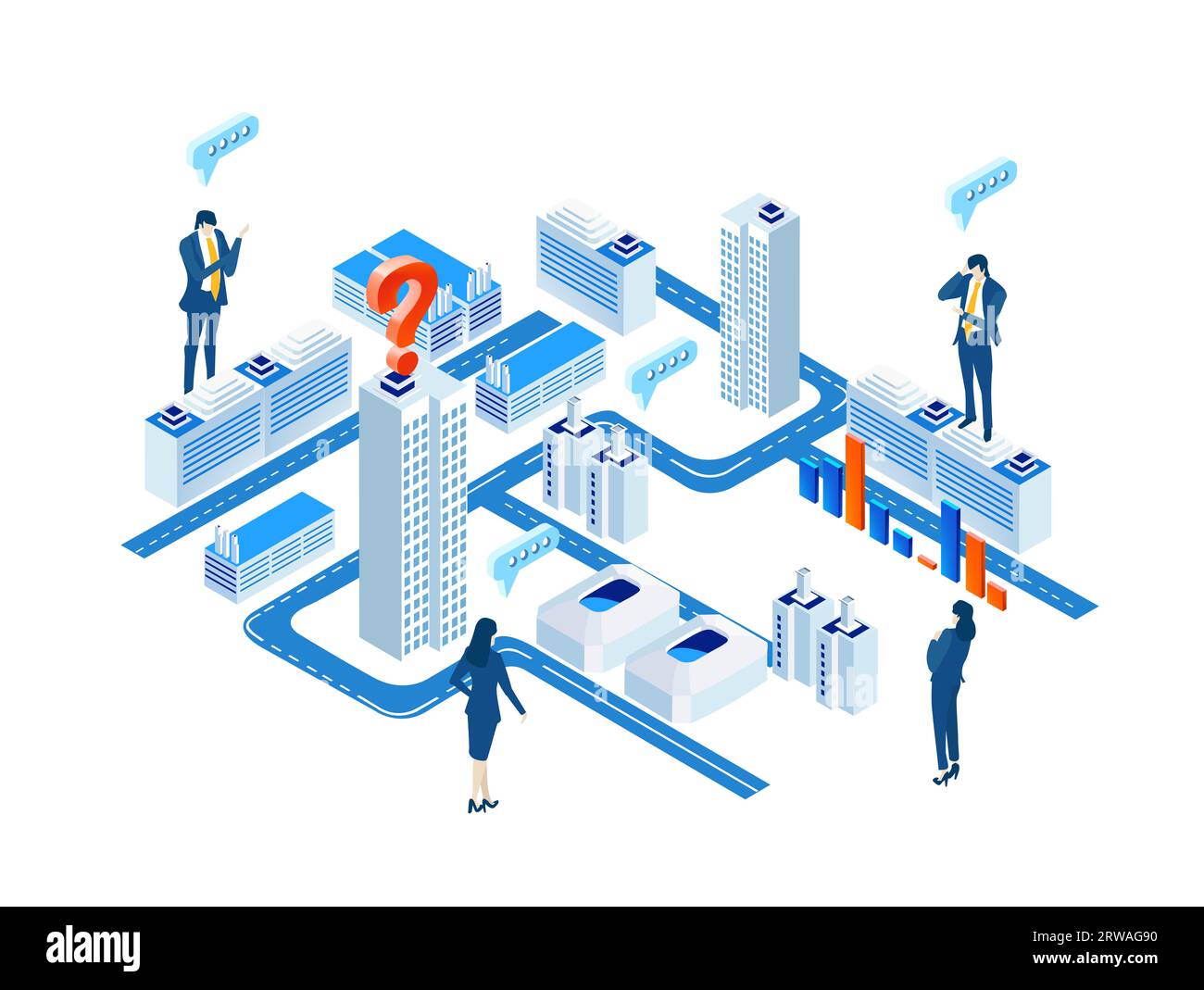 Property market. Business people, architects, investors are talking ...