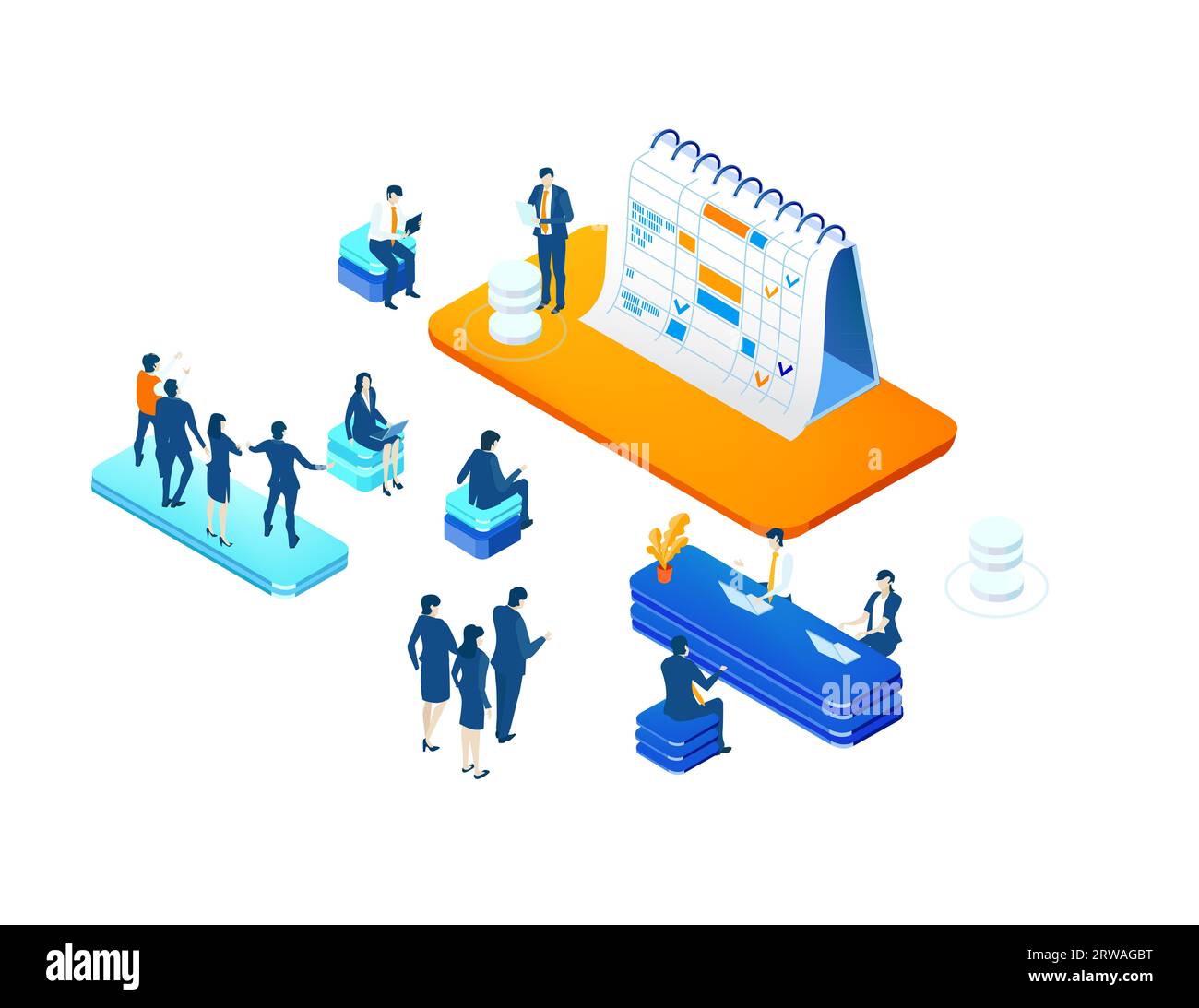 Business people working together, collaborating on project, sharing ...