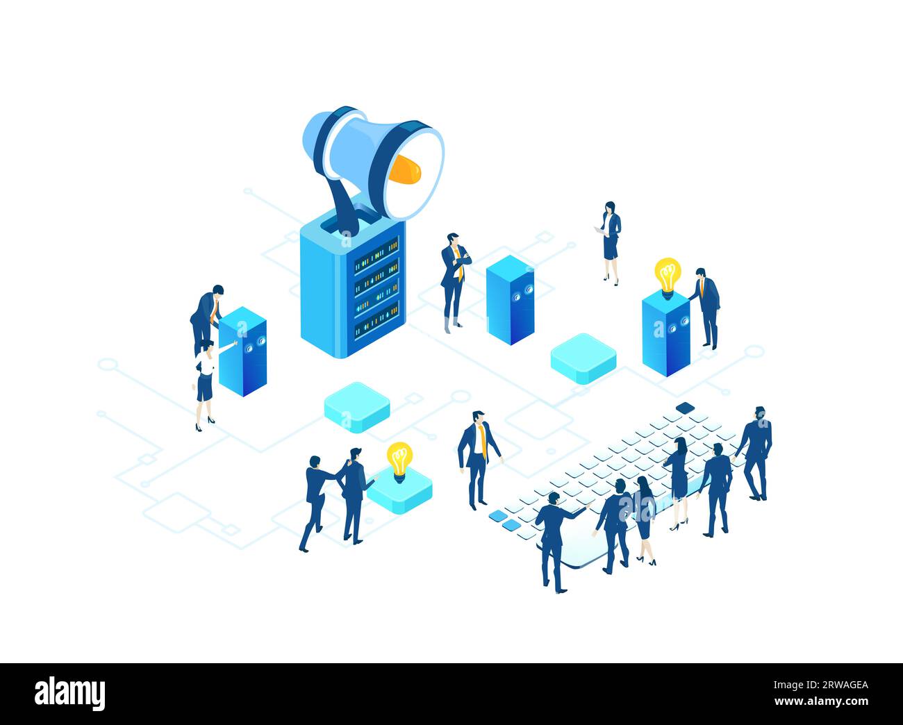 Business people working together, collaborating on project, sharing ...