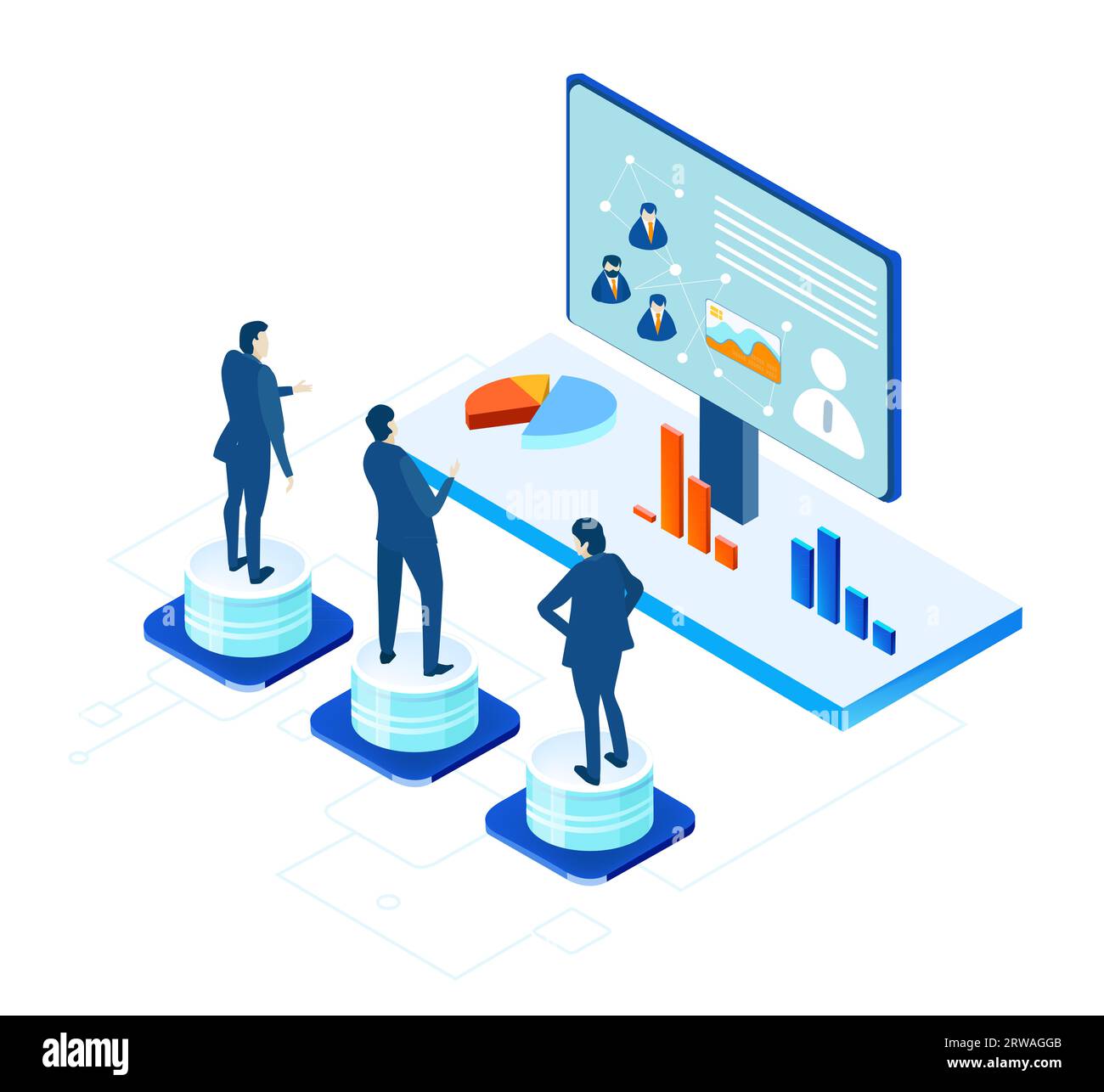 Business people working together, collaborating on project, sharing ...