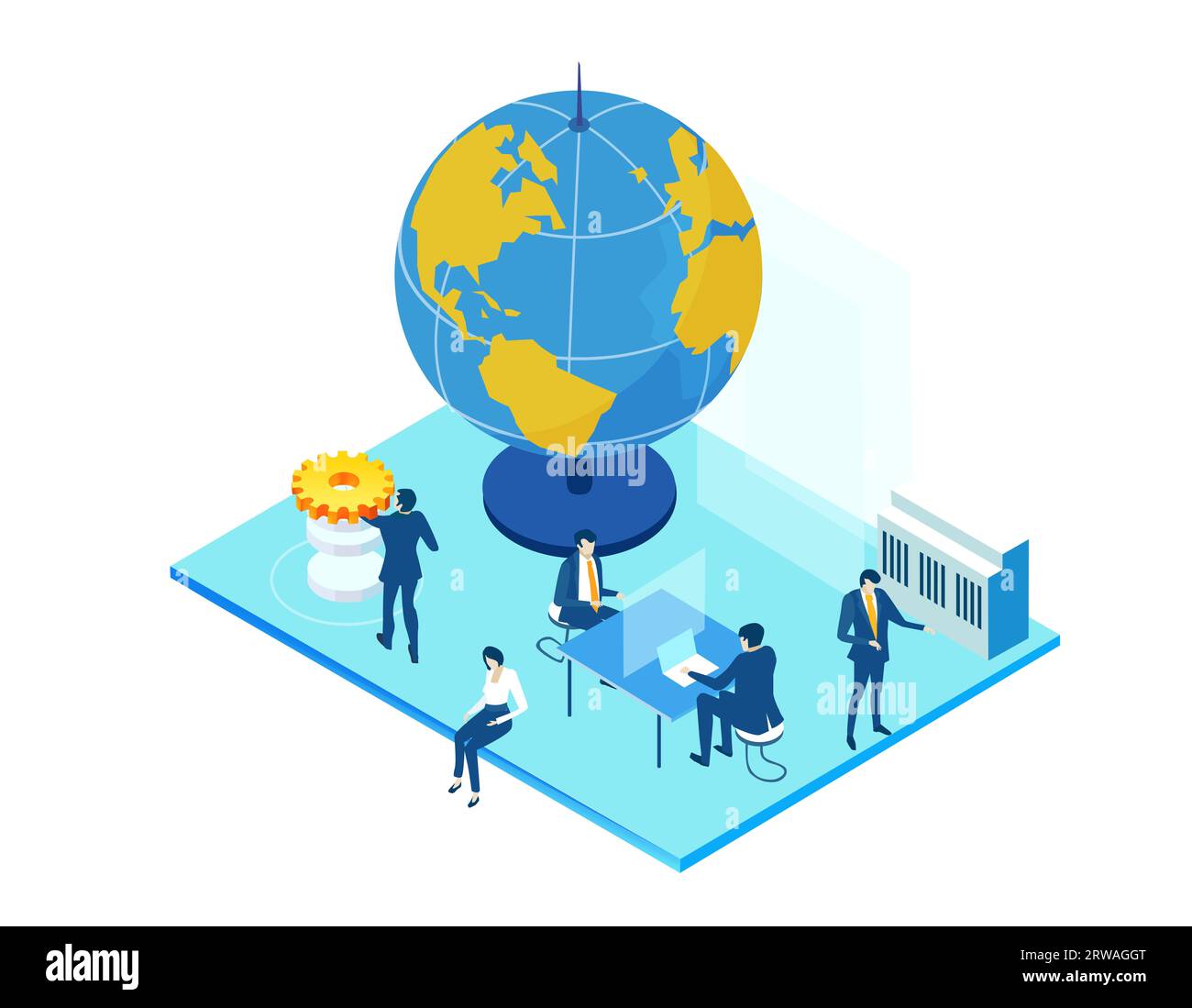 Business people working together, collaborating on project, sharing ...