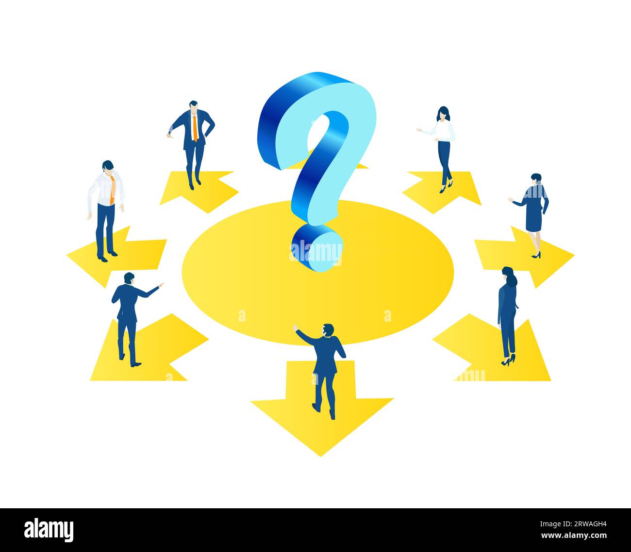 Isometric Business Concept Environment Business People Working Around