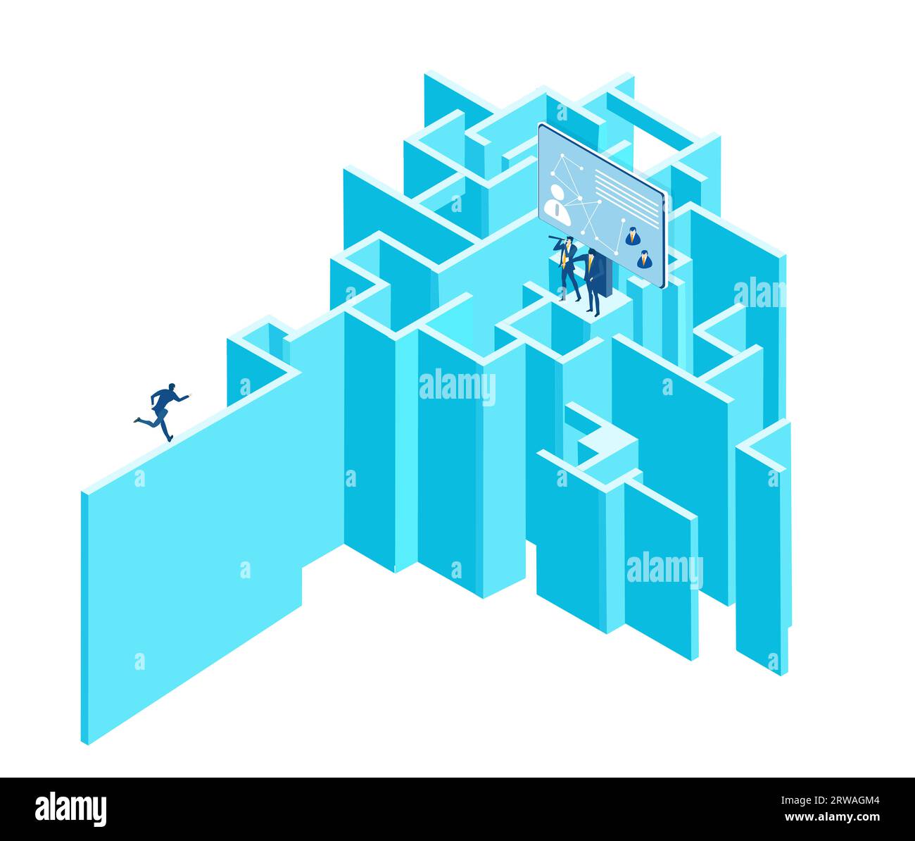Puzzle idea solution isometric Cut Out Stock Images & Pictures - Alamy