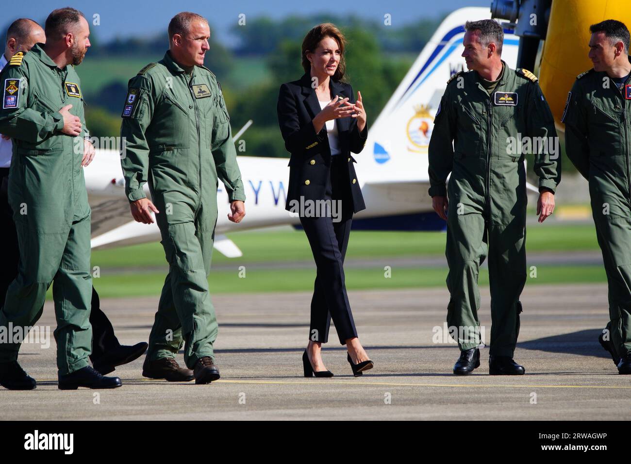 The Princess of Wales during a visit Royal Naval Air Station (RNAS ...