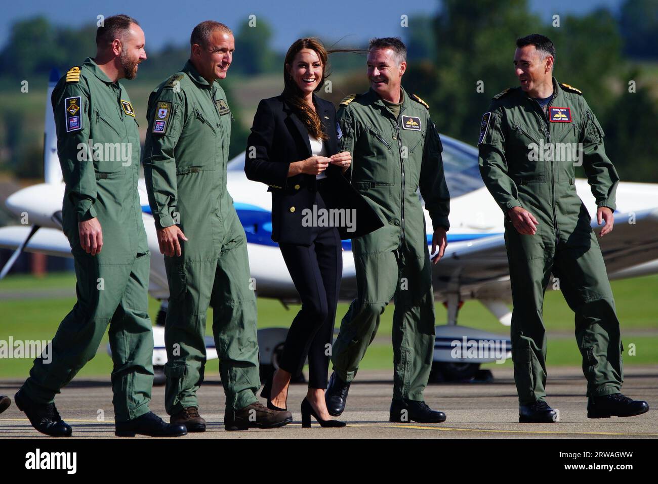 The Princess of Wales during a visit Royal Naval Air Station (RNAS ...